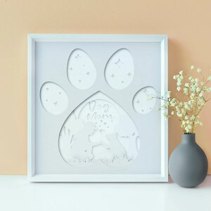 Dog Mom Shadow Box SVG Template, Pet Loving Friends Silhouette Papercut ...
