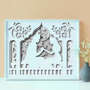 Princess Cinderella Shadow Box SVG Template, Love Fairytale Papercut ...