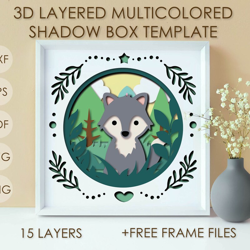 Wolf Shadow Box - Etsy