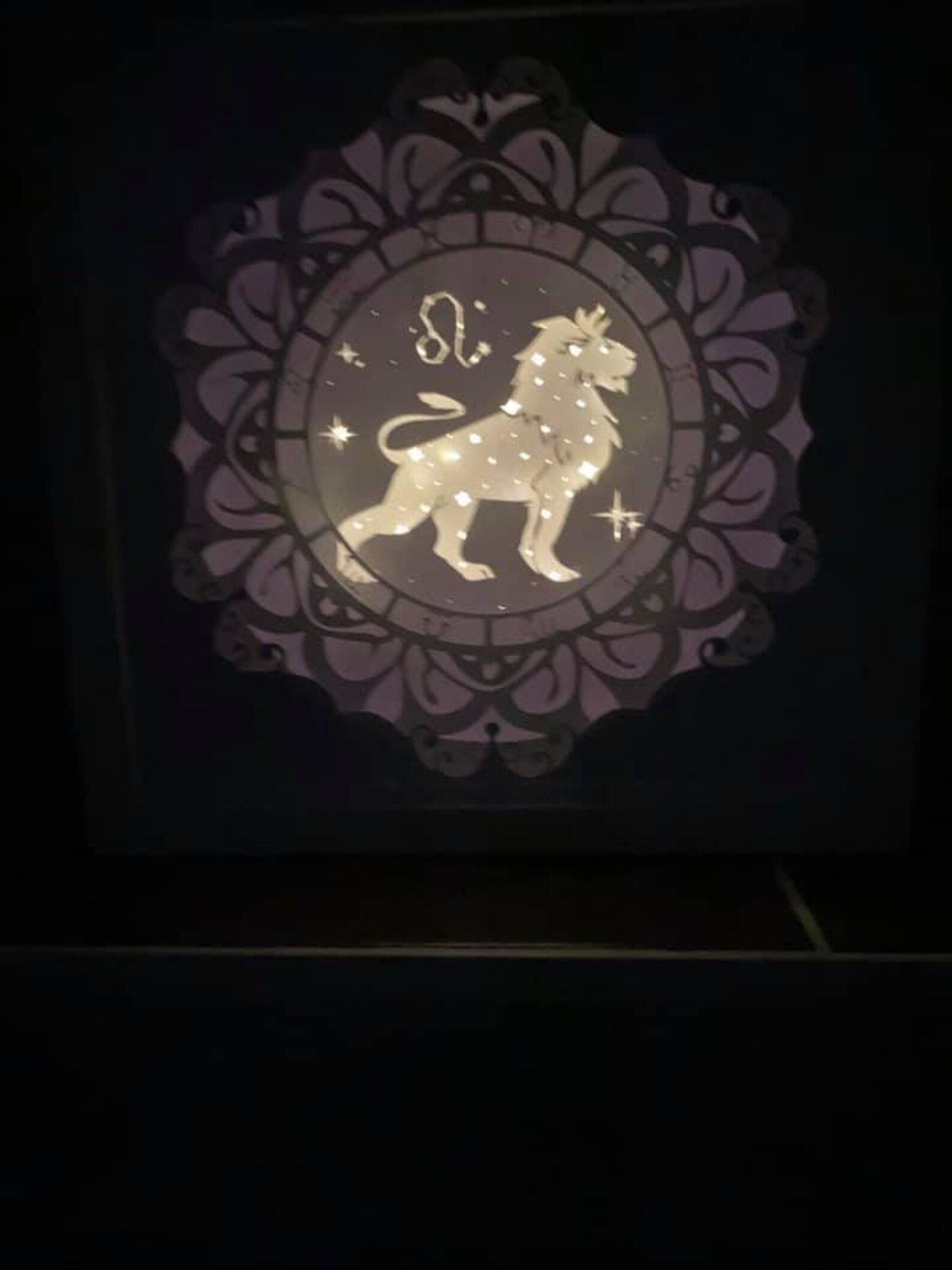 Zodiac Leo Shadow Box SVG Template Astrological Signs - Etsy