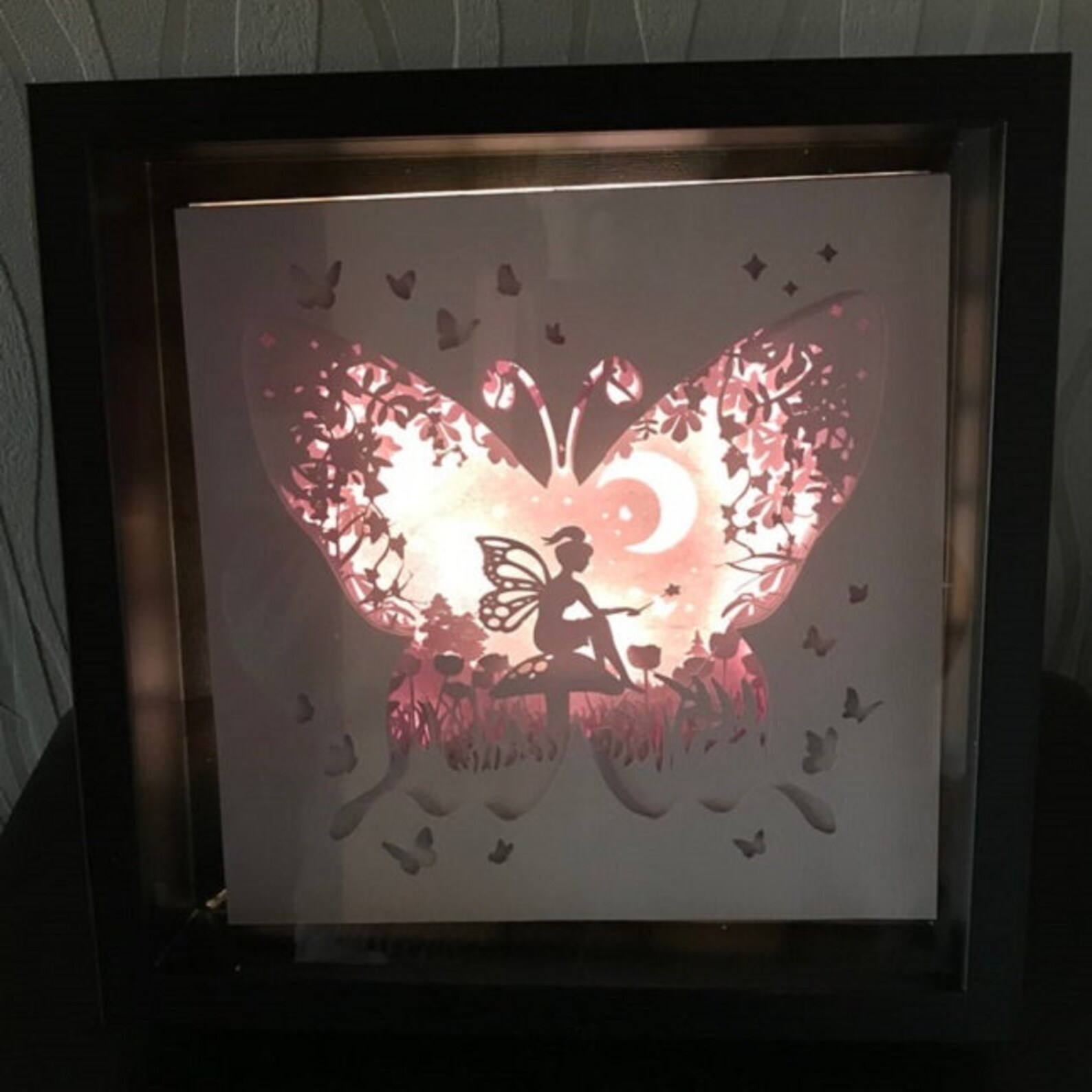 Fairy Shadow Box SVG Template Butterfly Fairytale Papercut - Etsy
