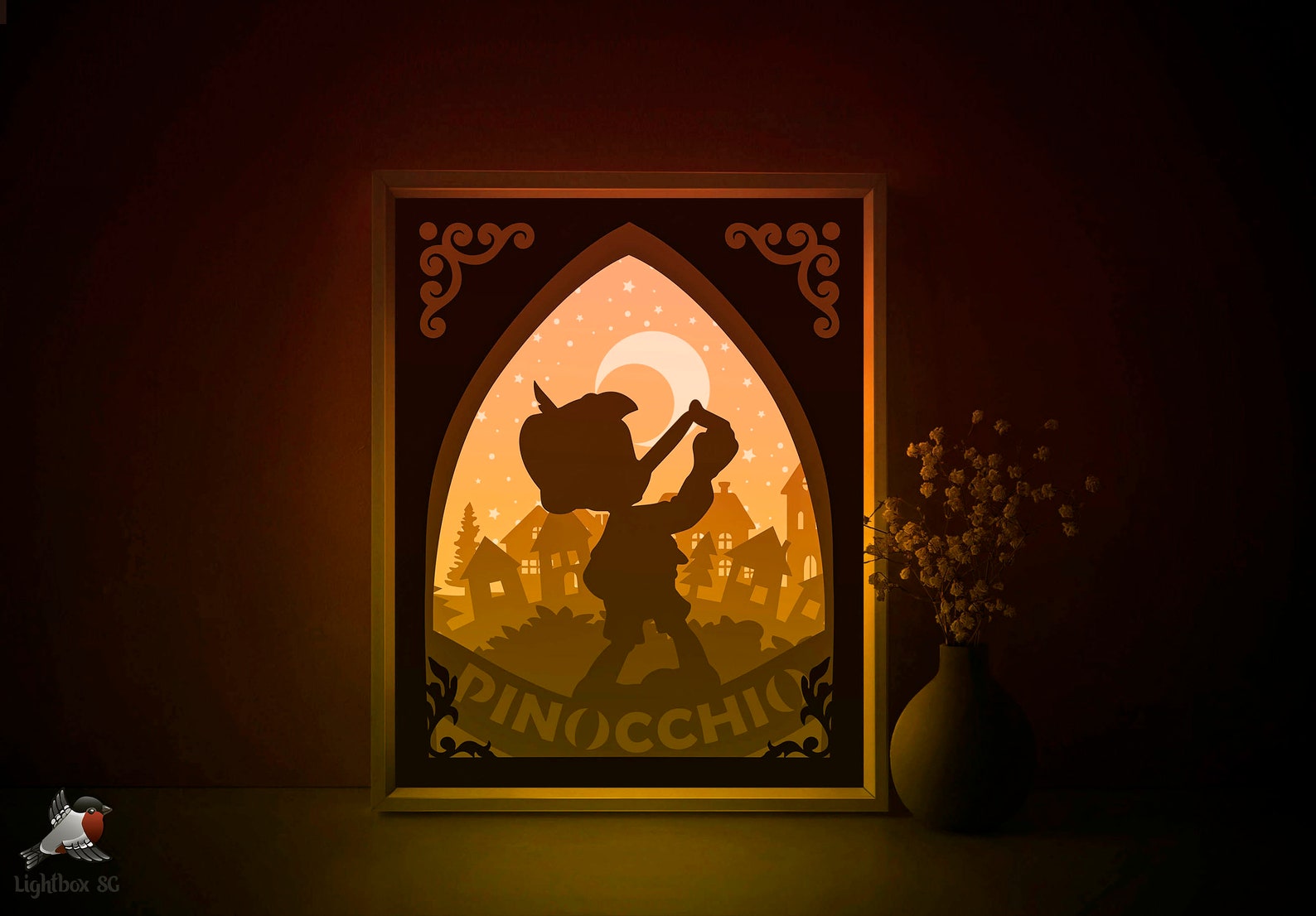 Famous Fairytale Shadow Box SVG Template Boy Silhouette - Etsy