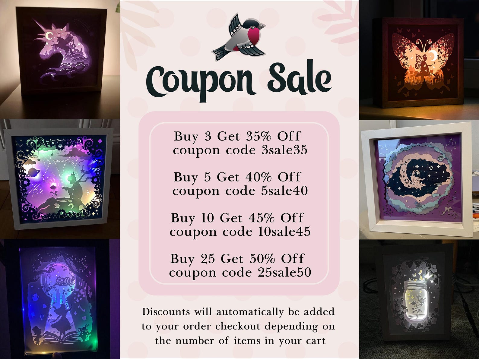 Modèle SVG Mona Lisa Shadow box, La Joconde Papercut Lightbox cricut ...