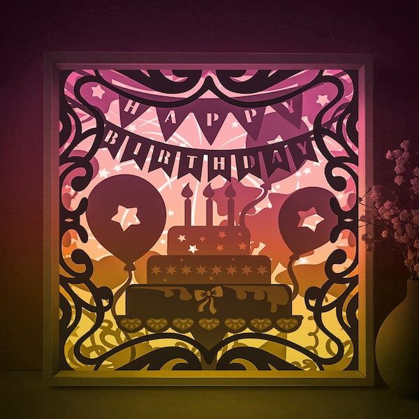 Birthday Shadow Box - Etsy