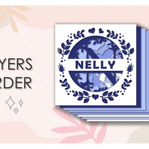 3D Monogram A-Z Shadow Box SVG Template Bundle, Colored Alphabet ...