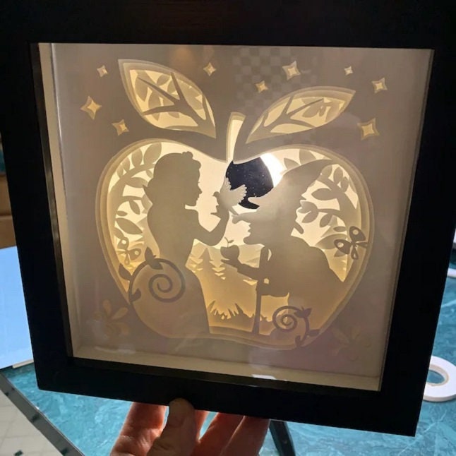 Snow White Shadow Box SVG Template Fairytale Princess - Etsy Canada