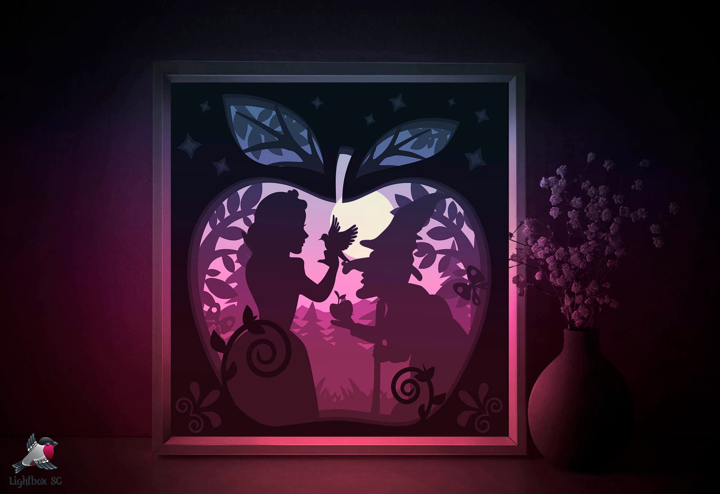 Snow White Shadow Box SVG Template Fairytale Princess - Etsy Canada