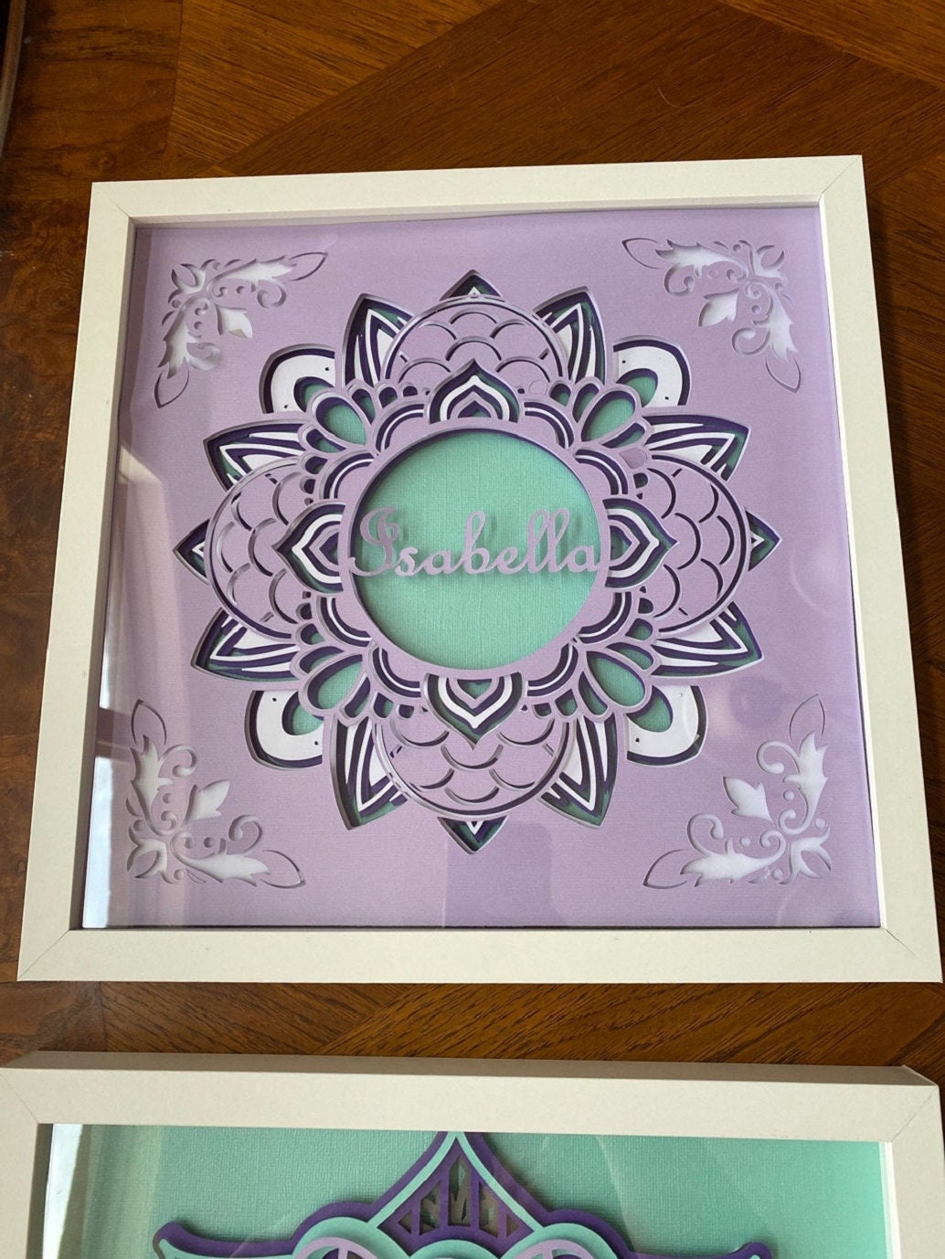 Personalized Sign Shadow Box SVG Template Your Name Mandala - Etsy ...