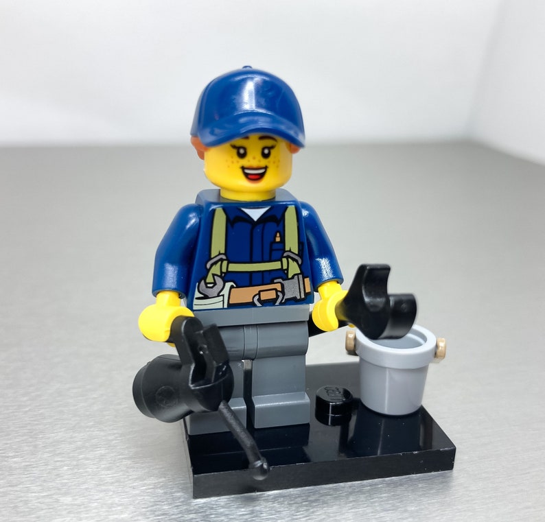 Lego Mechanic Minifigure - Etsy