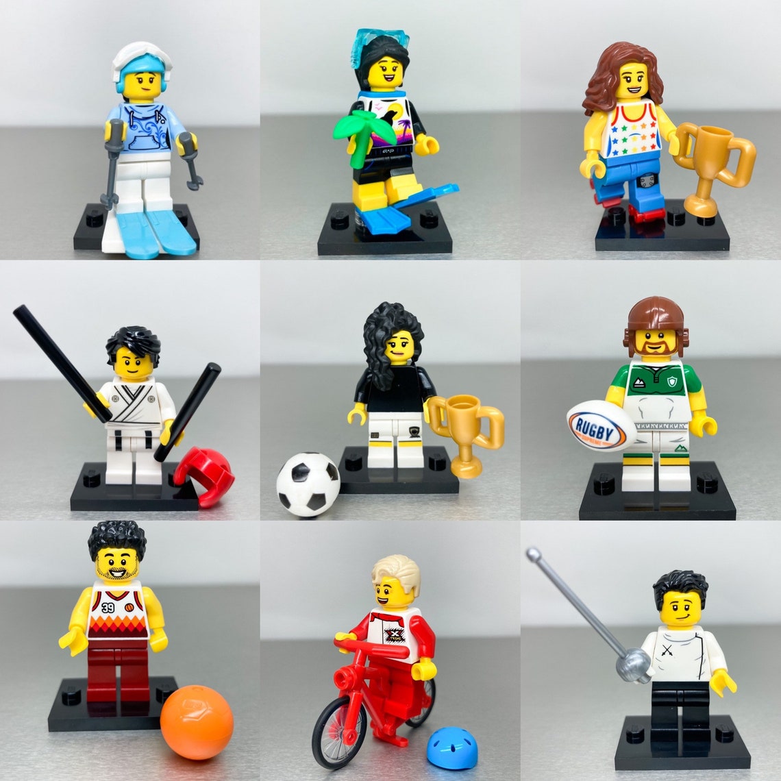 Custom Minifigure -lego Athlete Collection! - Etsy