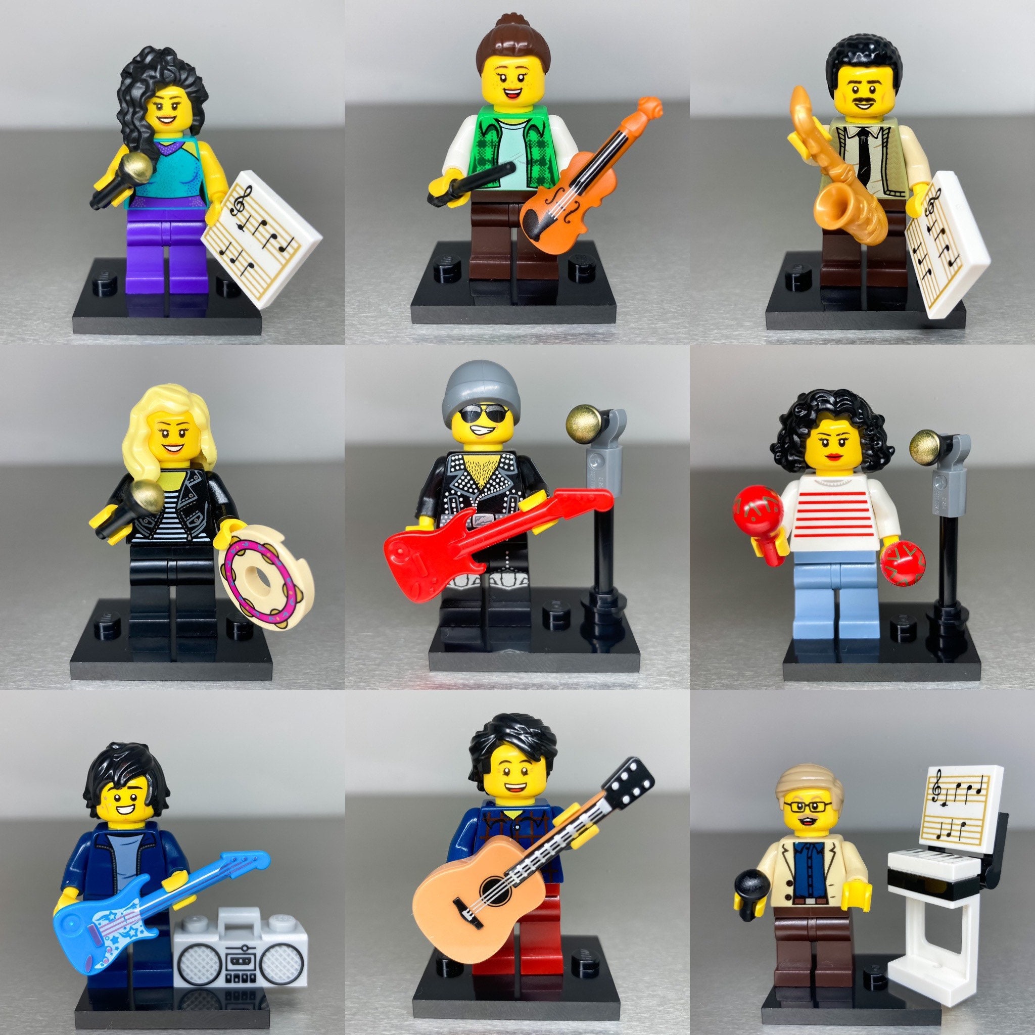 Custom Lego Minifigures Musician Collection - Etsy UK