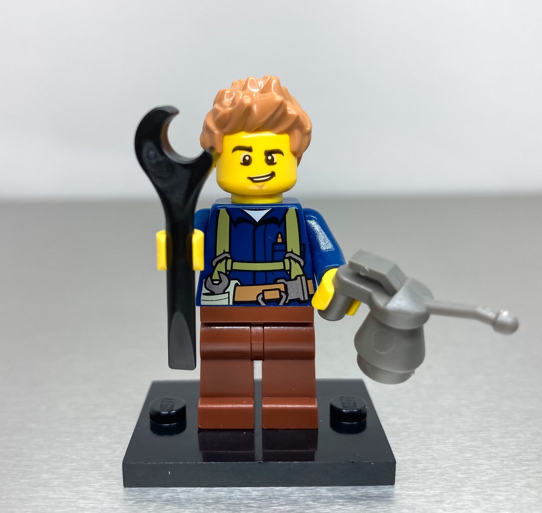 Lego Mechanic Minifigure - Etsy