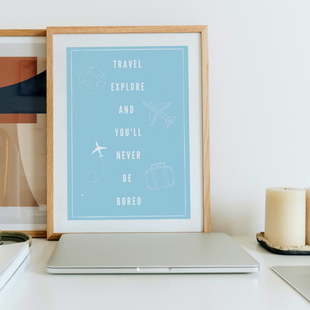 Travel Themed Poster A4 Sized Digital Download - Etsy