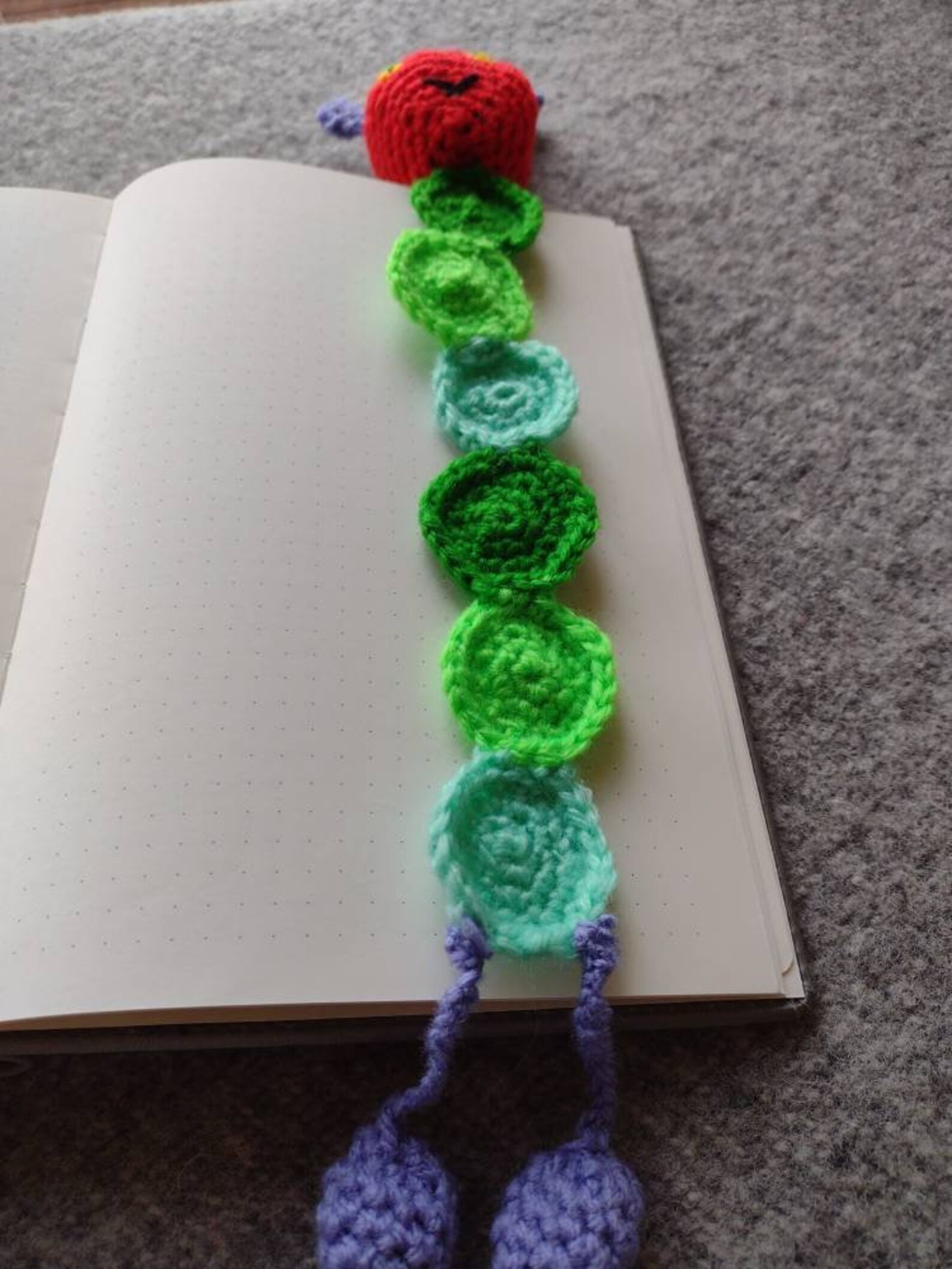 Hungry Little Caterpillar Crochet / Amigurumi Bookmark Pattern. Ideal ...
