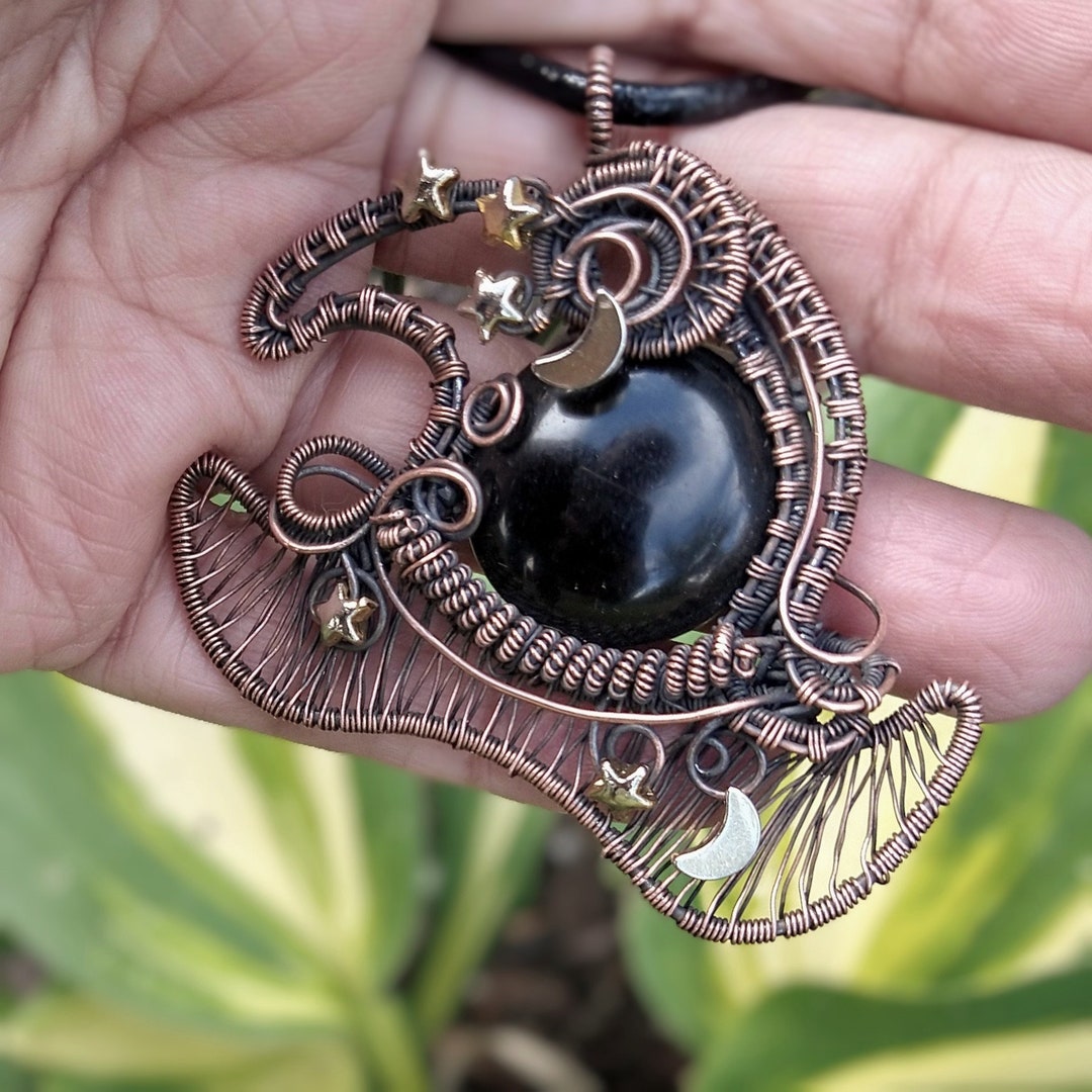 Copper Witch Hat Pendant Glam Halloween Jewelry Antiqued Witch's Hat ...