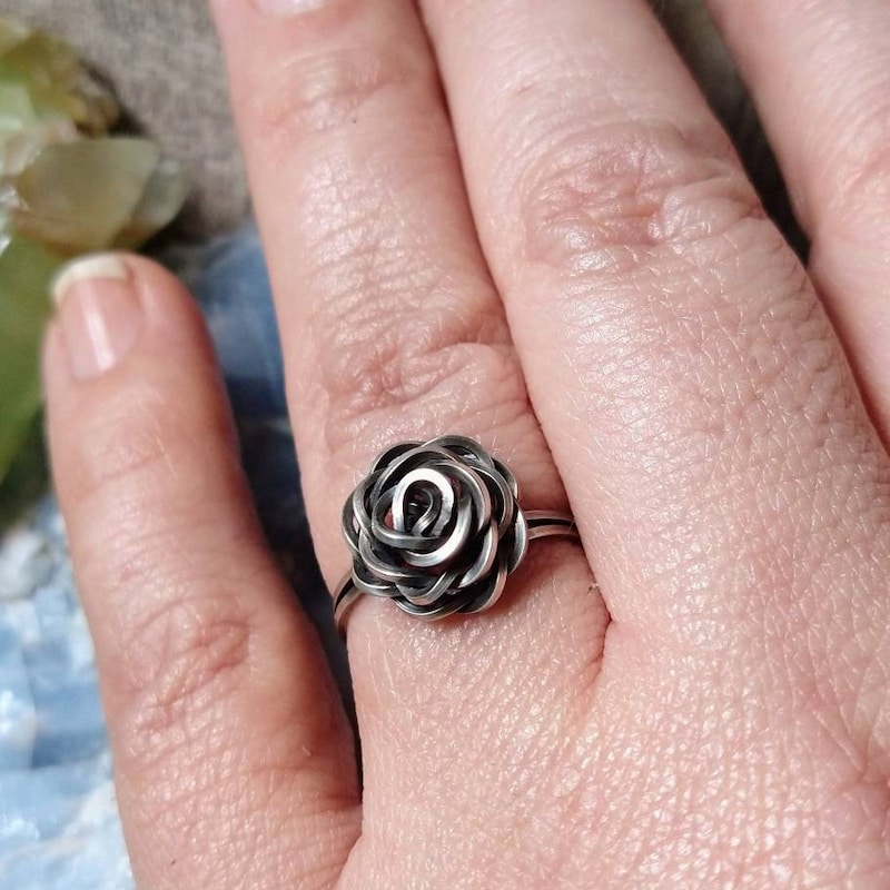 Wire Rose Ring - Etsy