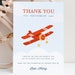 Editable Vintage Airplane Thank You Card, Any Age Airplane Thank You ...