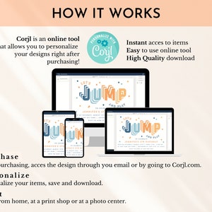 Editable Jump Invitation, Trampoline Party, Jump Bounce House Invite ...