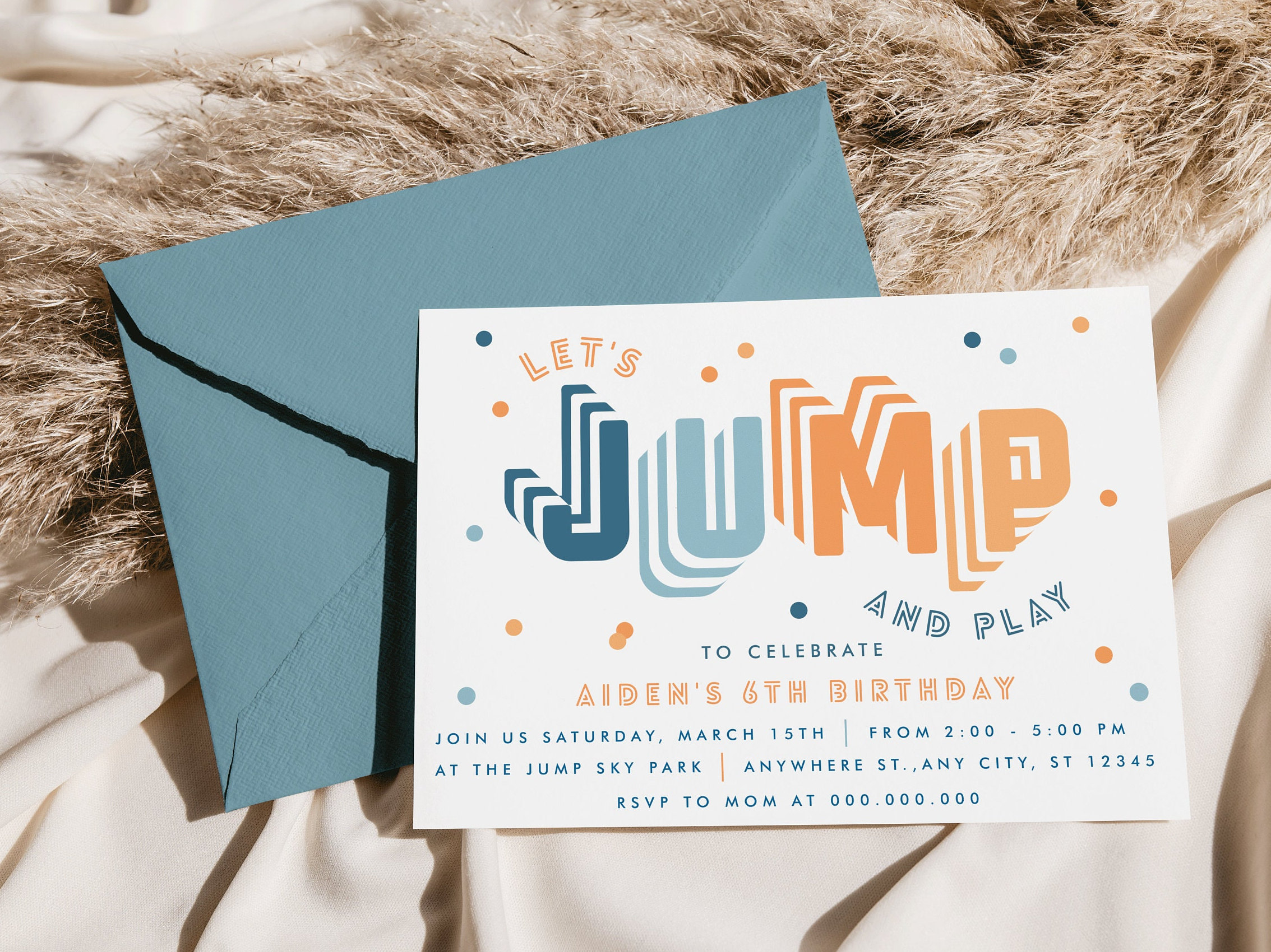 Editable Jump Invitation, Trampoline Party, Jump Bounce House Invite ...