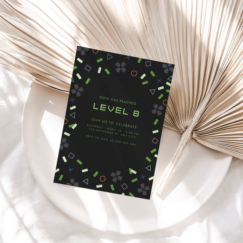 Editable Video Game Birthday Invitation, Level up Birthday Invite, Any ...