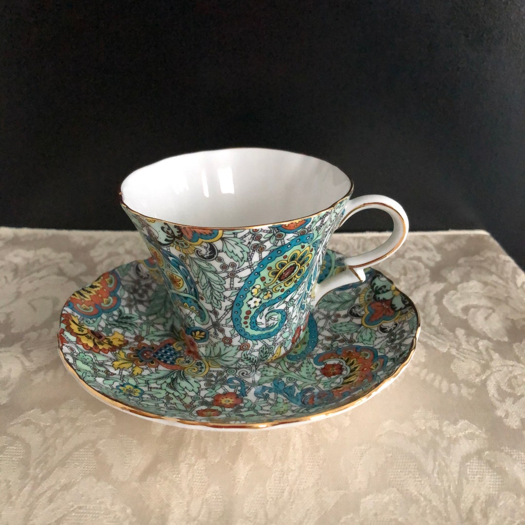 Royal Mayfair - Bone China - England - Paisley - Teacup and Saucer ...