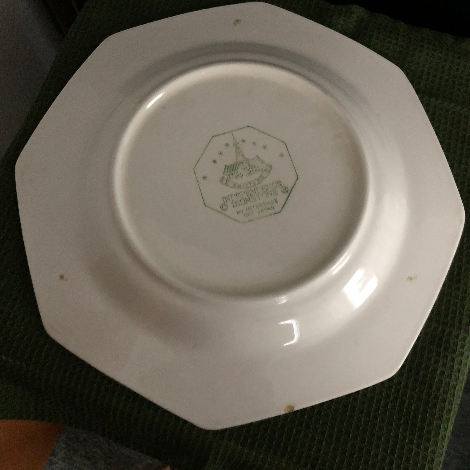 Independence Ironstone Octagon Dinner Plate by Interpace - Etsy