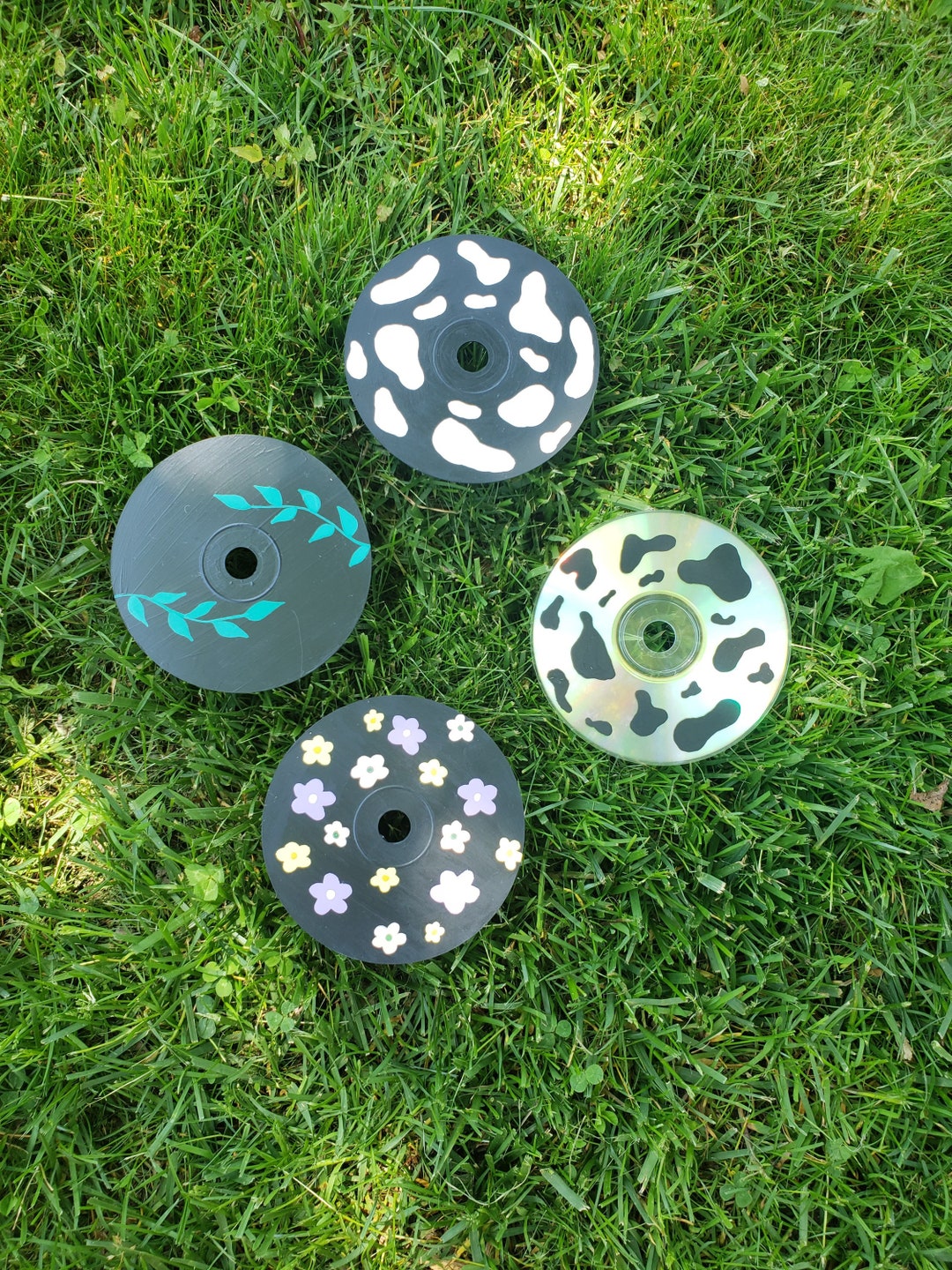 4 Pack Hand Painted CD Art | Good for Room/wall Decor - Etsy