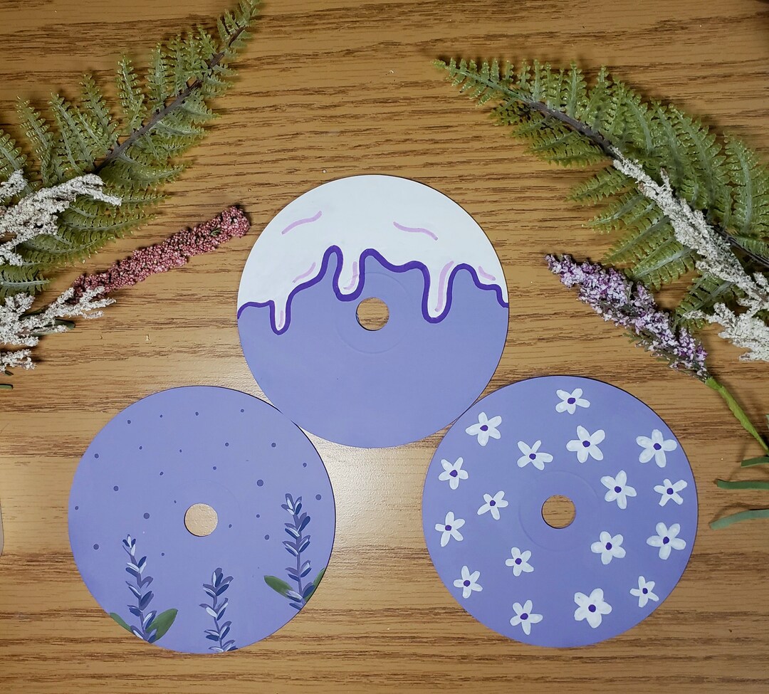 Painted Cds Purple Edition, 3 Pack of Cds - Etsy