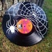 Upcycled Vinyl Halloween, Spider Painted on Vinyl, Record Art, Vintage ...