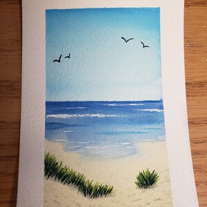 Ocean Scene in Watercolor, Watercolor Paintings, Ocean Themed Paintings ...