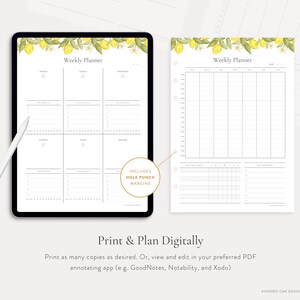 Weekly Planner Printable | Weekly Schedule, Habit Tracker, Work From ...