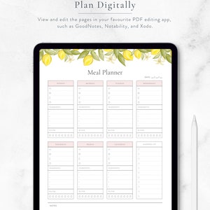 Weekly Meal Planner Printable | Daily Food Journal, Meal Prep Planner ...