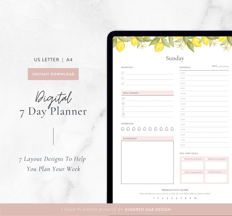 7 Day Planner Printable Daily to Do List Work From Home - Etsy Australia