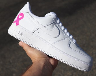 Nike Air Force 1 Mid hope Breast Cancer Awareness Drip Custom NWT - Etsy