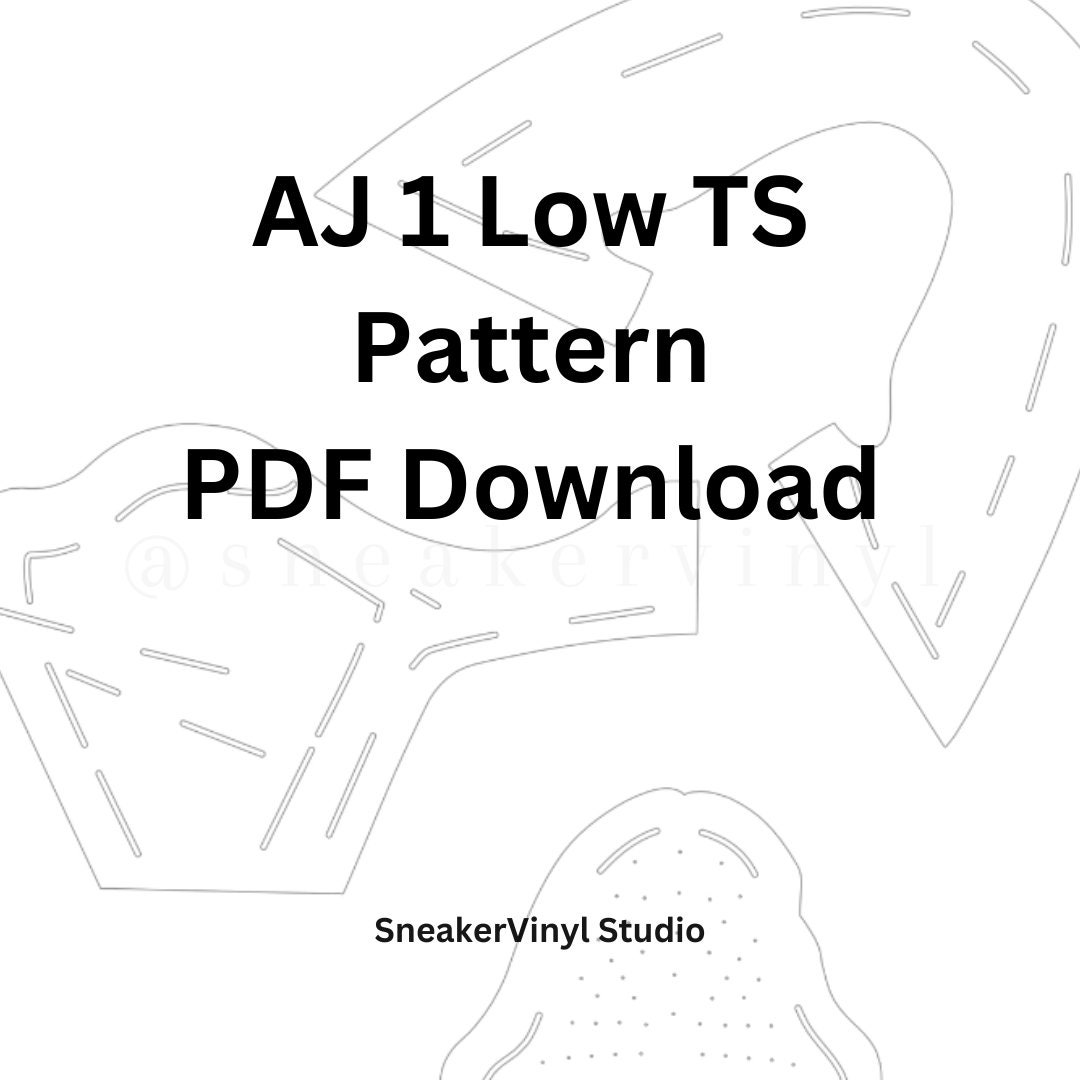 AJ 1 Low TS Pattern Pdf Download Size 8-8.5 Mens - Etsy