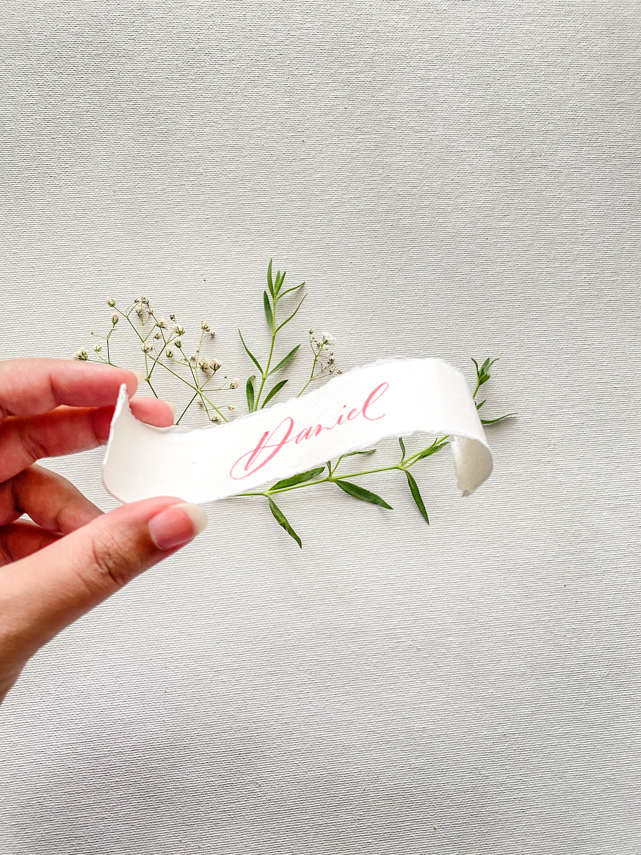 Hand Torn Scroll Name Place Cards Wedding Seating Cards - Etsy