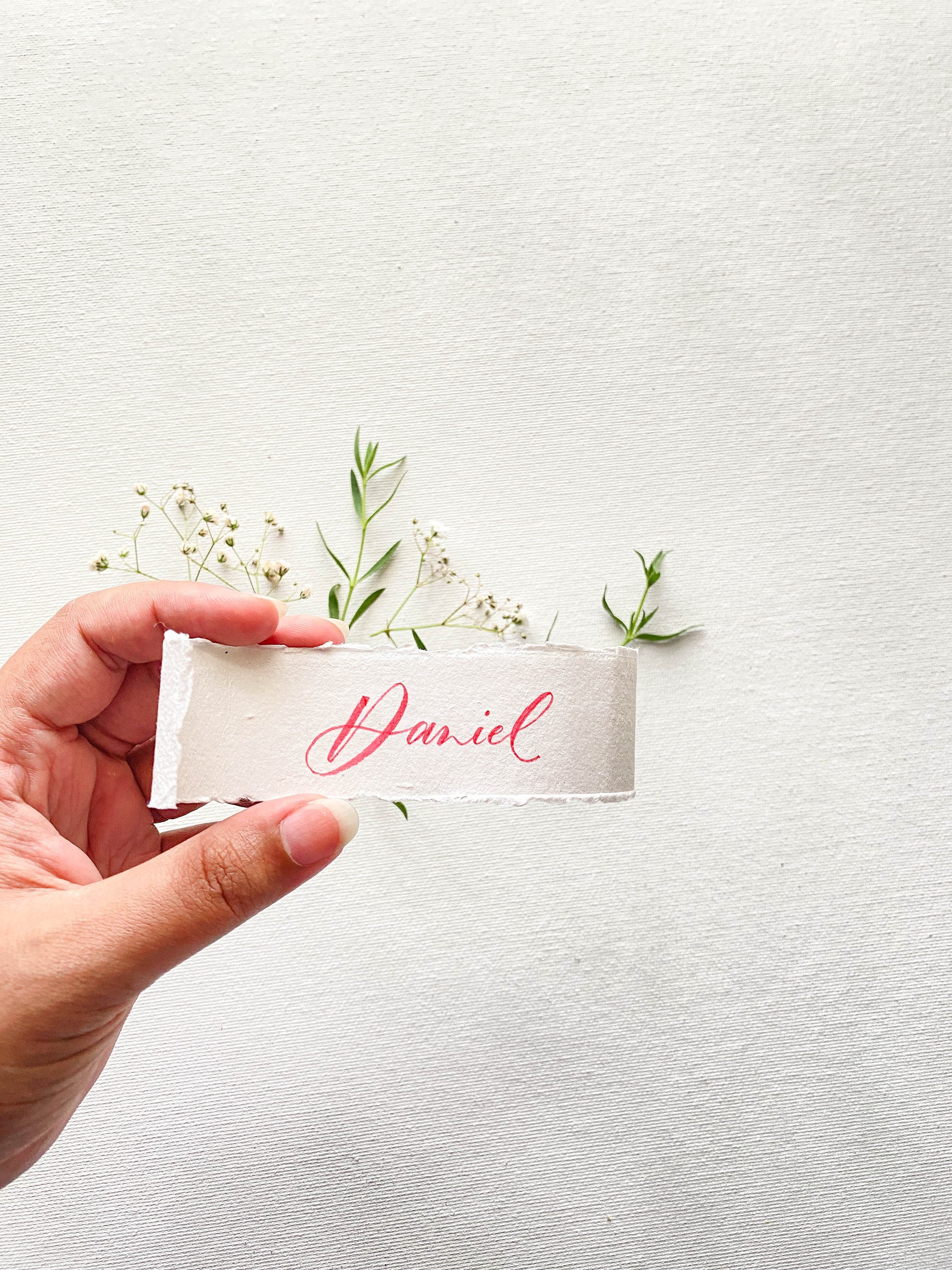 Hand Torn Scroll Name Place Cards Wedding Seating Cards - Etsy