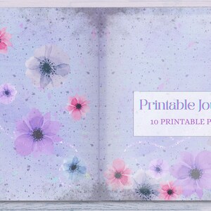 Floral Printable Journal Pages, Journaling Kit, Digital Floral Collage ...