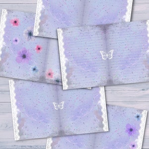 Floral Printable Journal Pages, Journaling Kit, Digital Floral Collage ...