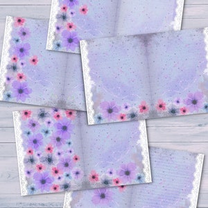 Floral Printable Journal Pages, Journaling Kit, Digital Floral Collage ...