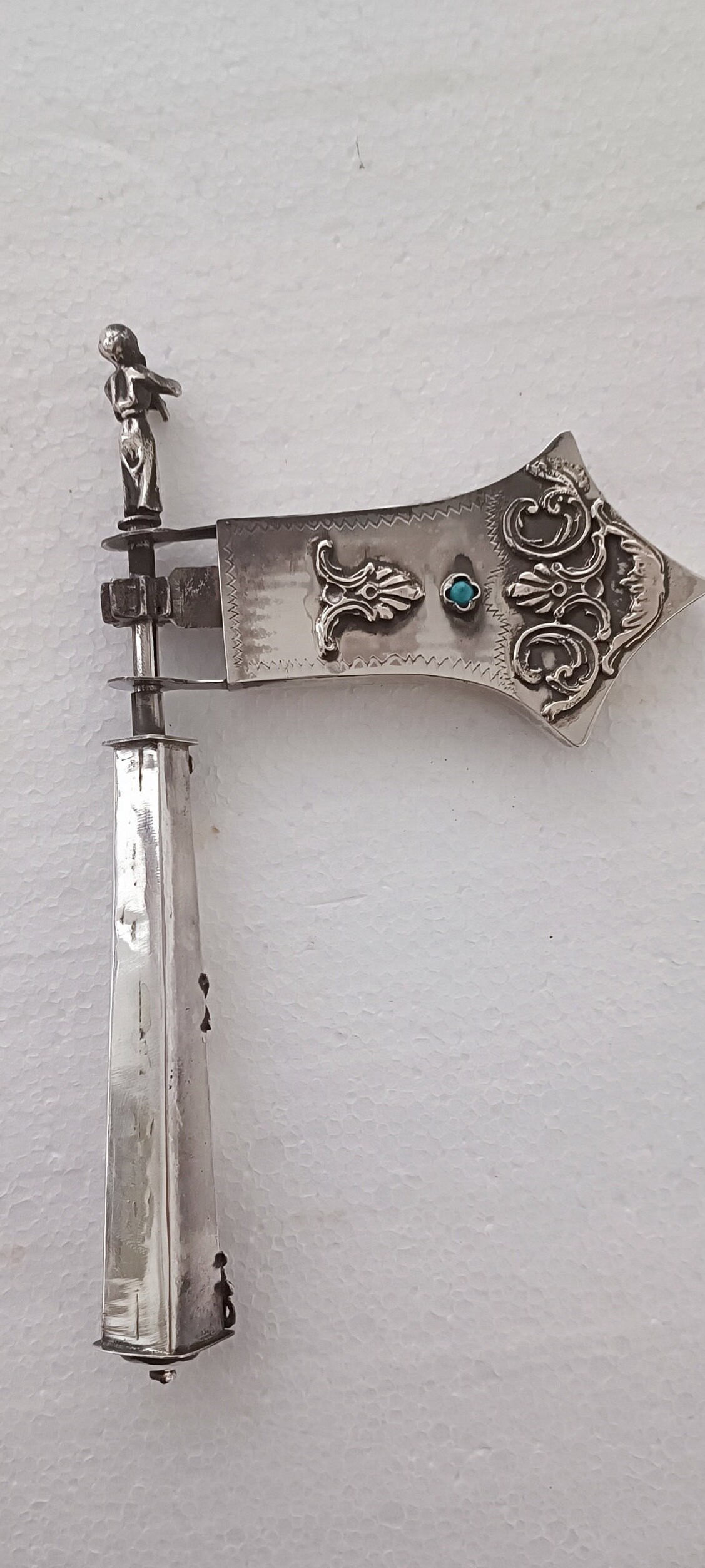 Antique Russian Silver Judaica Purim Gragger Grogger Rattler Noisemaker ...