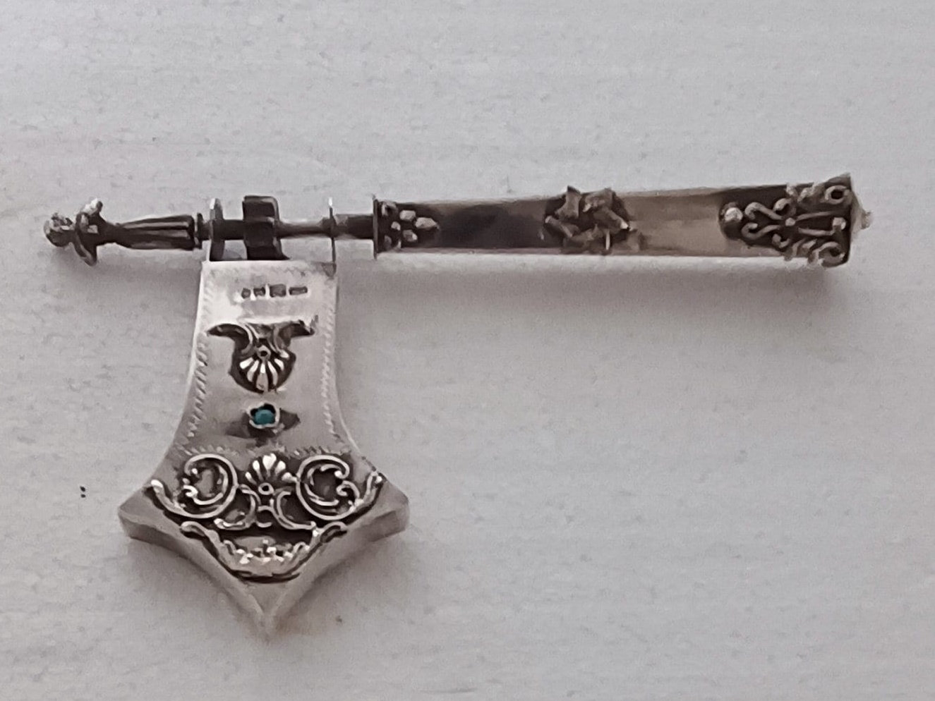 Antique Russian Silver Judaica Purim Gragger Grogger Rattler Noisemaker ...