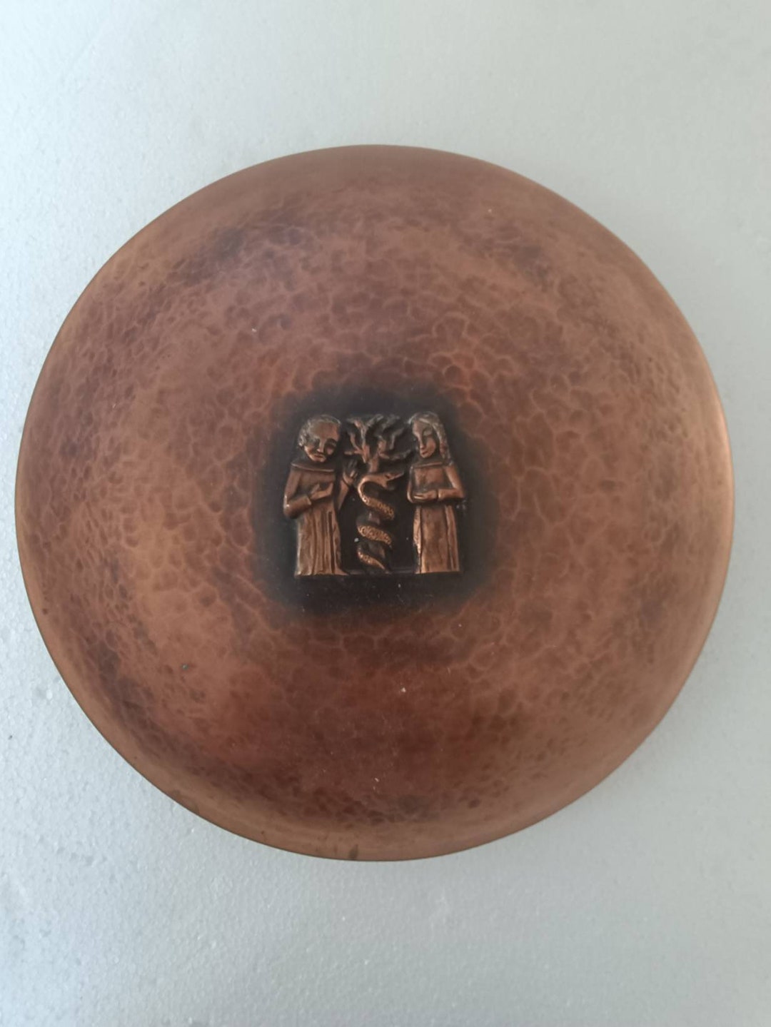 Art Deco Hungary Budapest Tevan Margit Adam Eve Paradise Handhammered ...