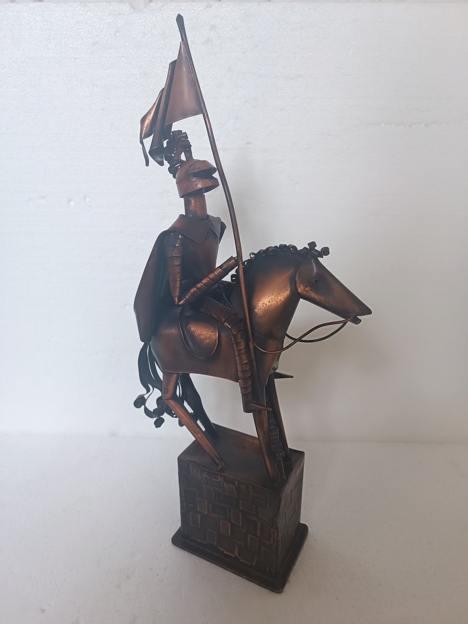 Mcm Vintage Retro Brutalist Design Sculpture Knight Copper Jajesnica ...