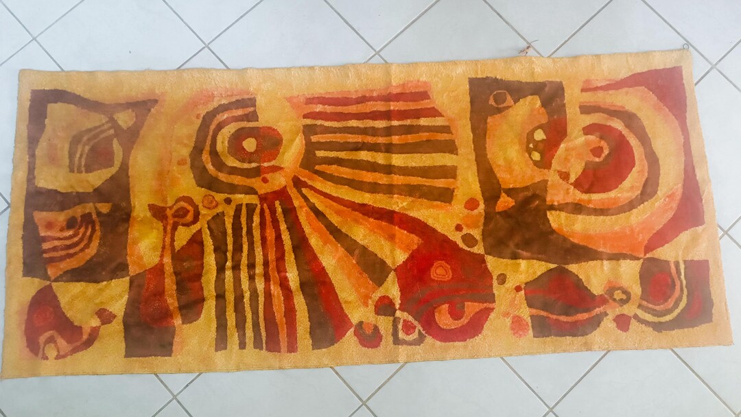 Modern Midcentury Wall Hanging Velvet Wall Carpet ,mid Century Textile ...