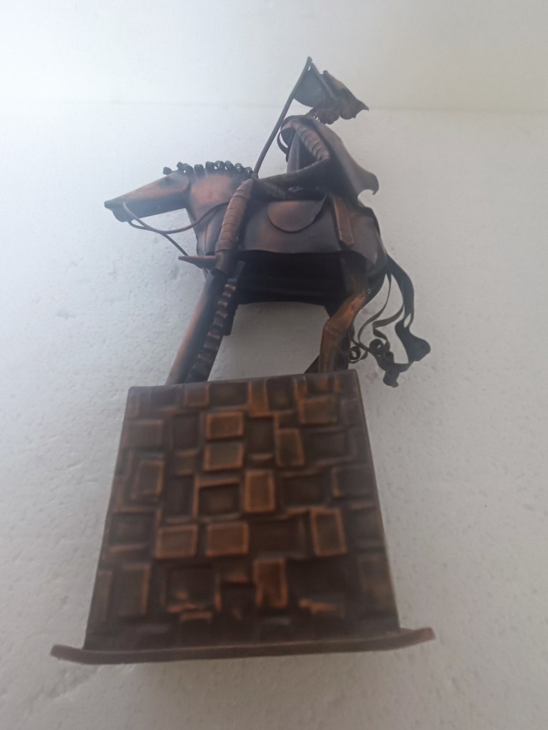 Mcm Vintage Retro Brutalist Design Sculpture Knight Copper Jajesnica ...