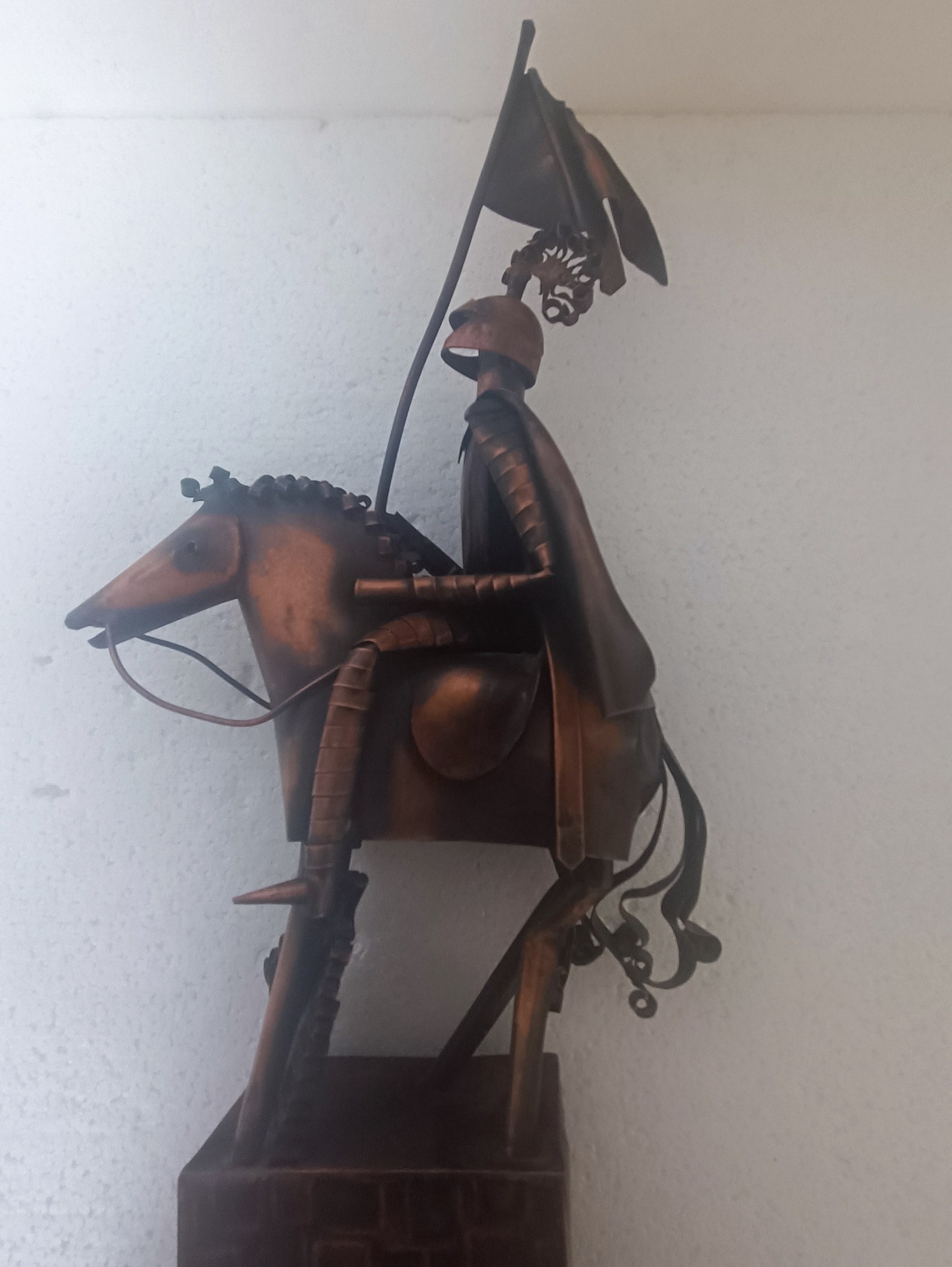 Mcm Vintage Retro Brutalist Design Sculpture Knight Copper Jajesnica ...