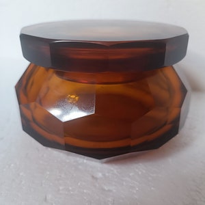 Josef Hoffmann Wiener Werkstaette Design Moser Karlsbad Amber Glass Box ...