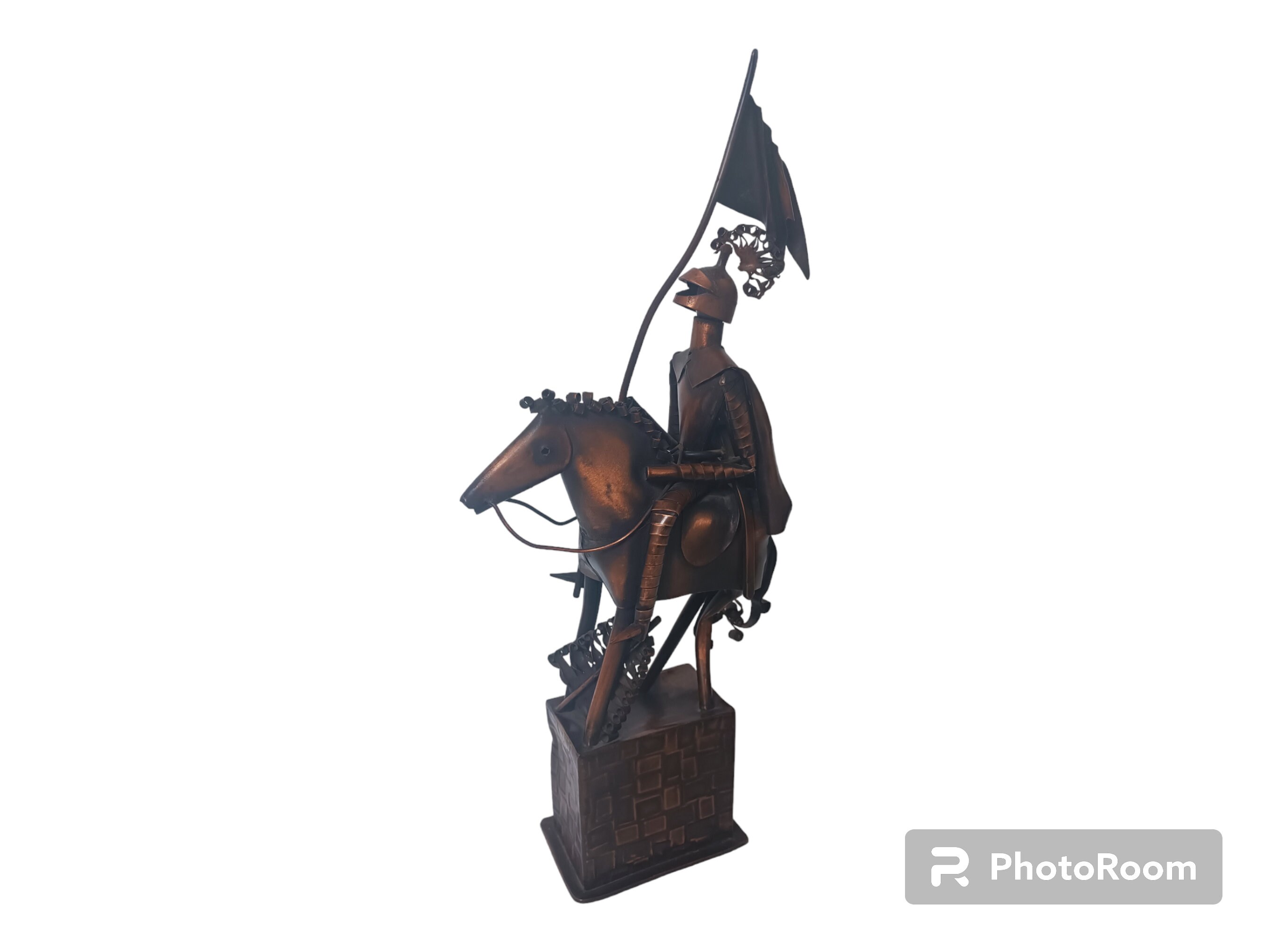 Mcm Vintage Retro Brutalist Design Sculpture Knight Copper Jajesnica ...