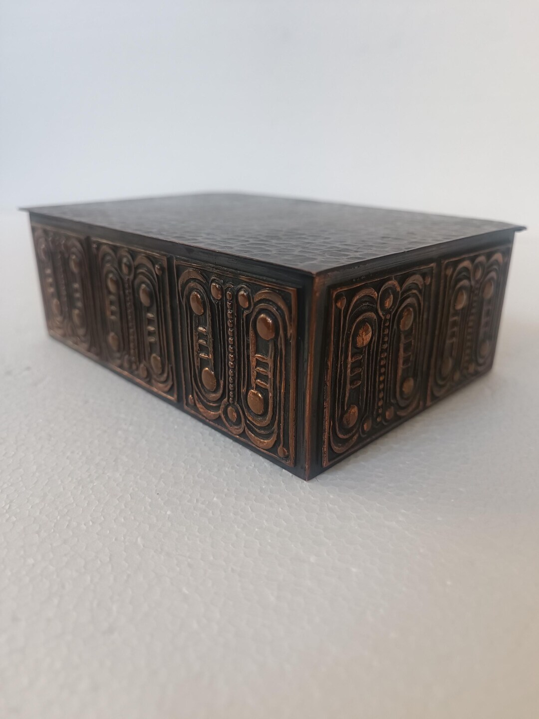 Midcentury Modern Design Box Szabó Gyula With Geometric Stylized Relief ...